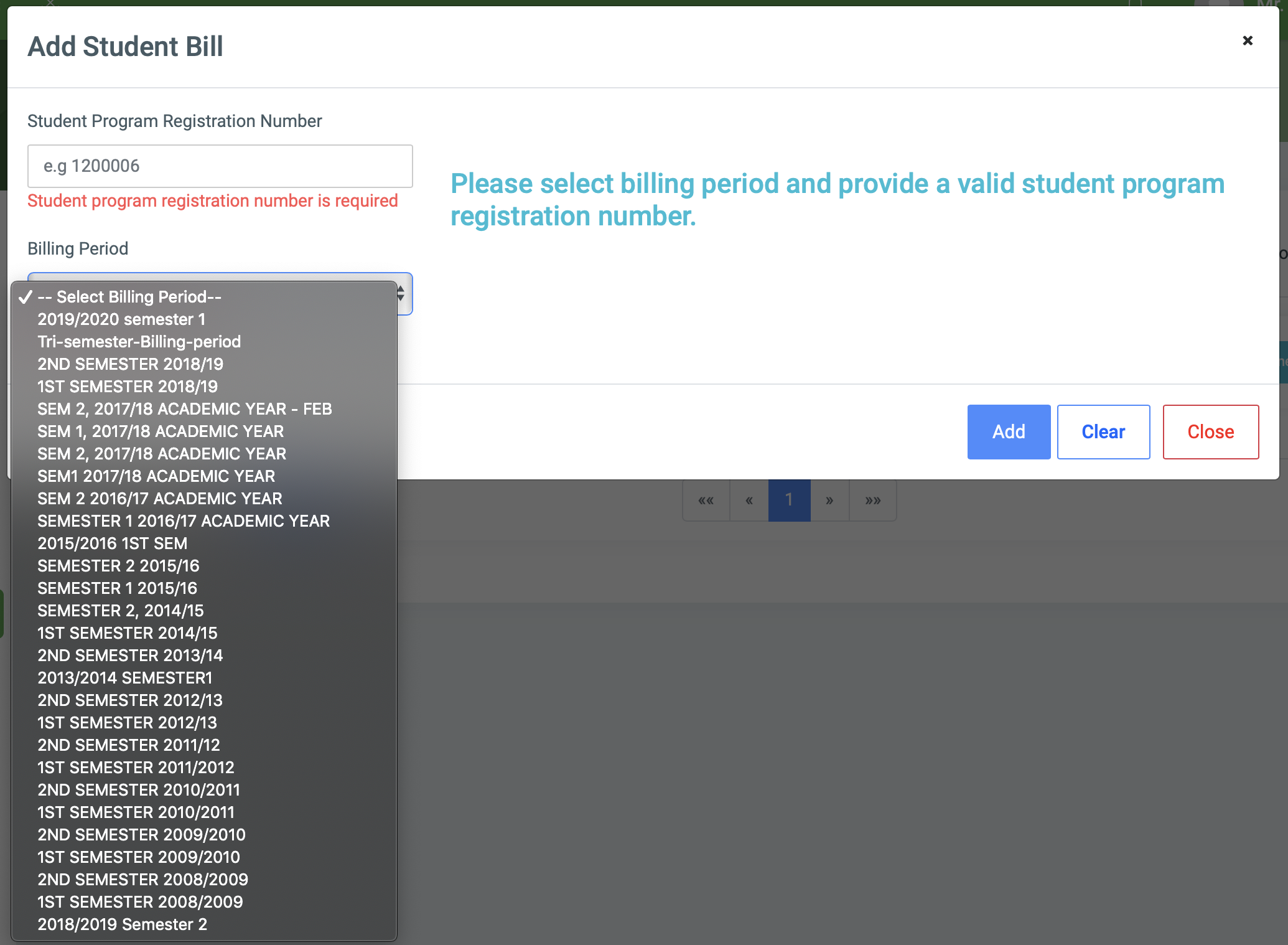 Setup Bills – OSIS