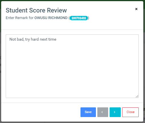 Score Processing – OSIS