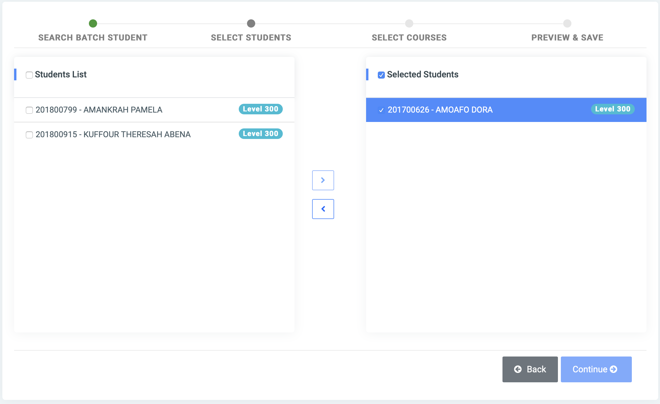 Batch Registration – OSIS