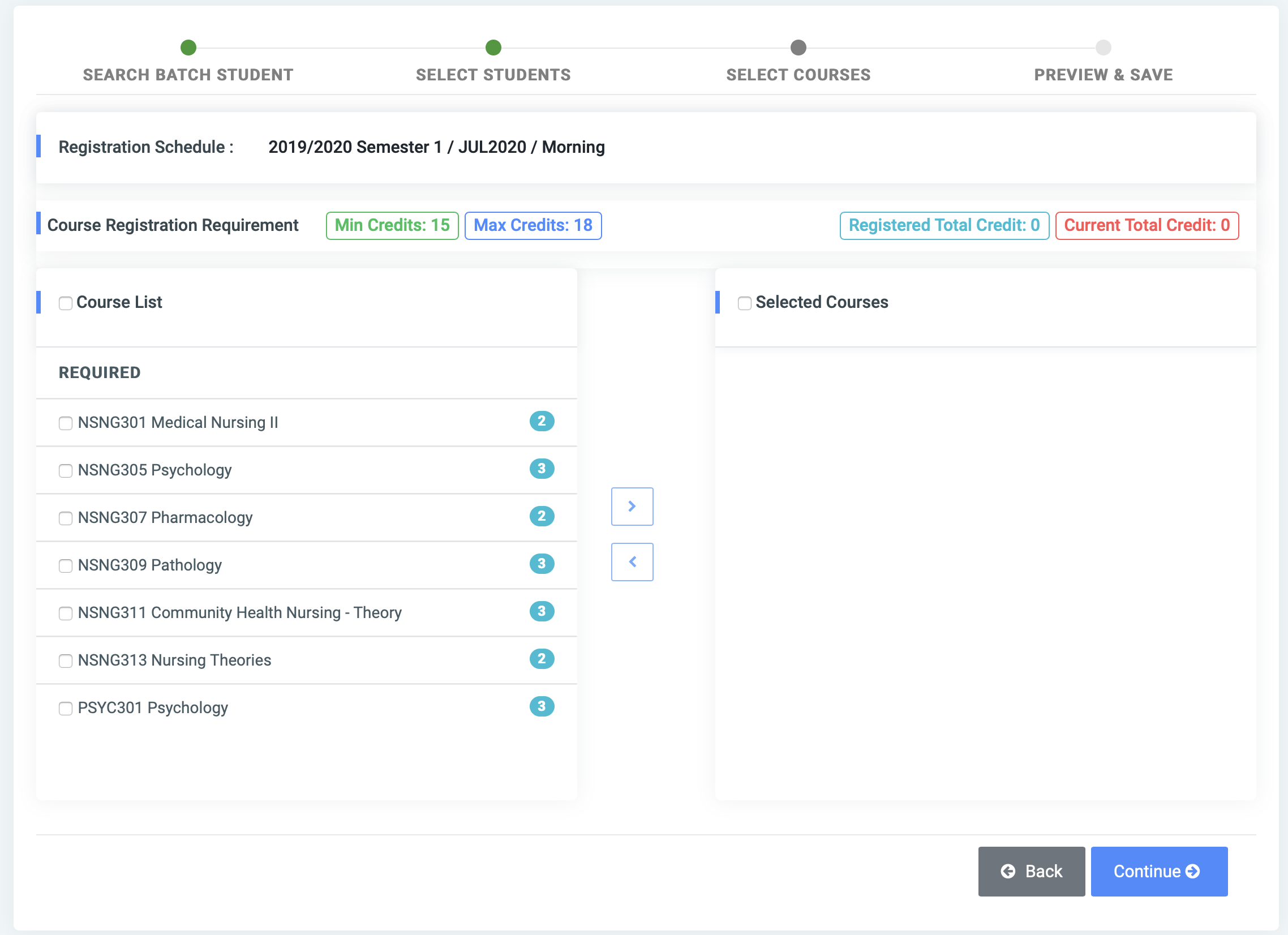 Batch Registration – OSIS