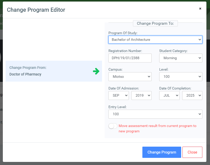 Change Program – OSIS