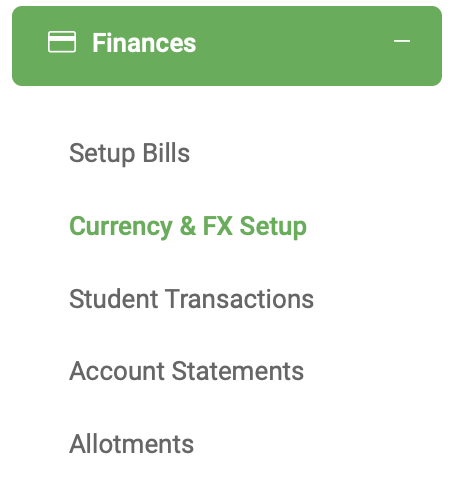 Currency & FX setup – OSIS