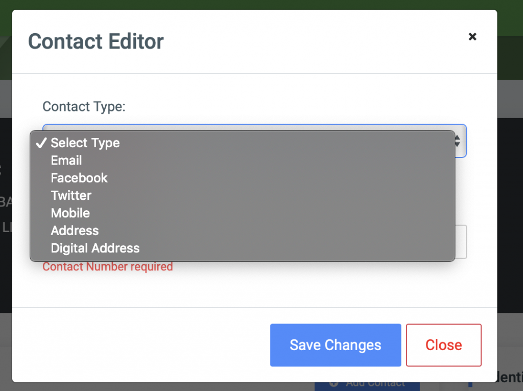 Contacts & identities – OSIS