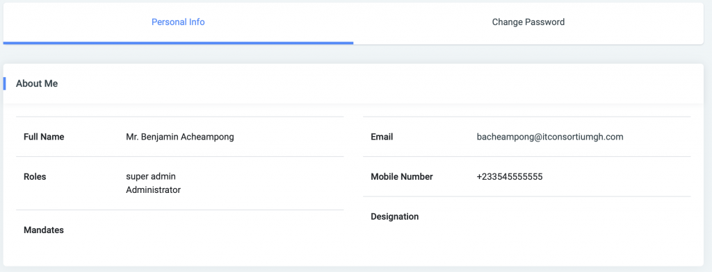 Account Settings – OSIS