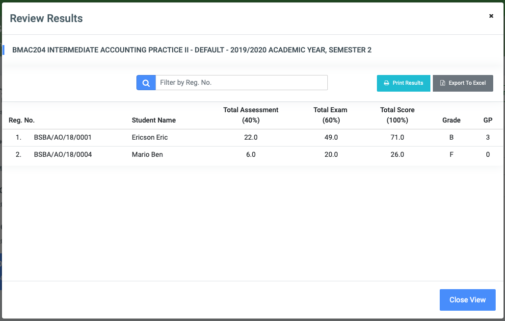 Score Processing – OSIS