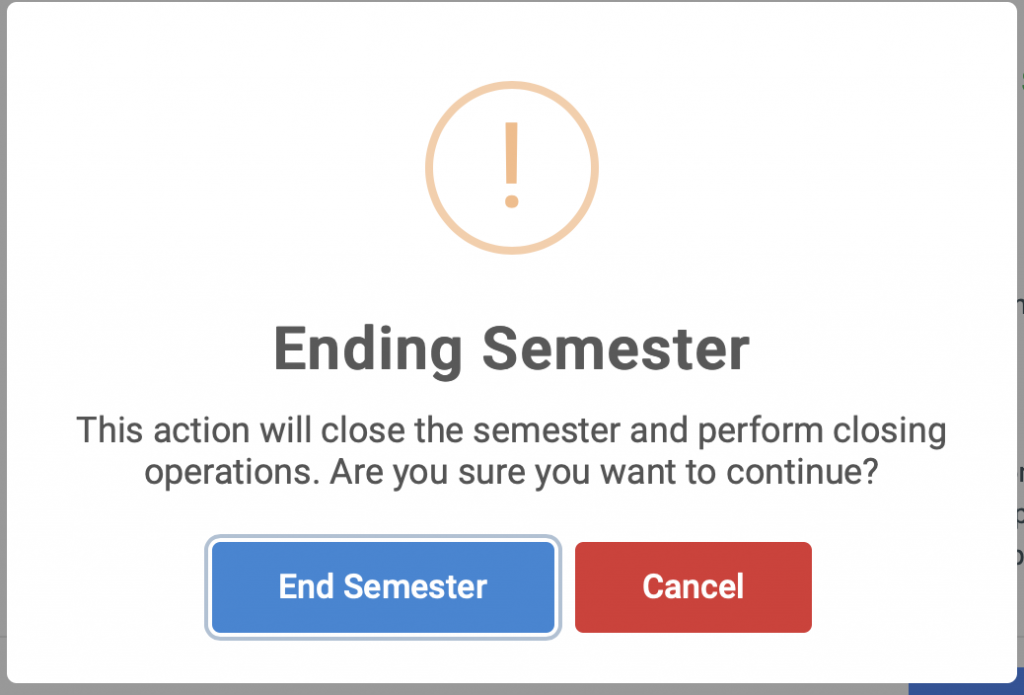 Manage Semester – OSIS