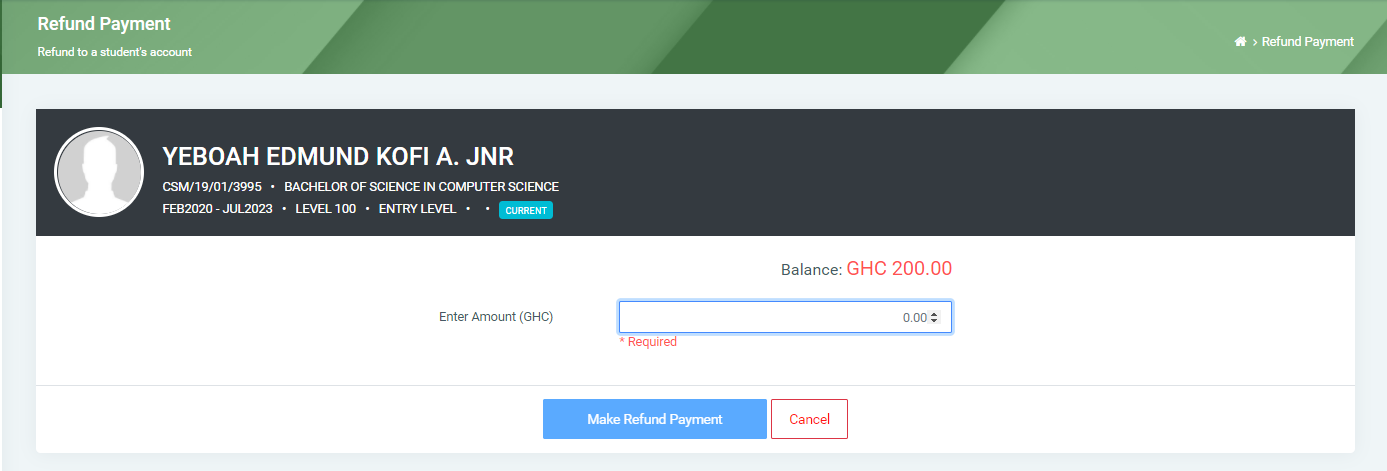 Student Transactions – OSIS