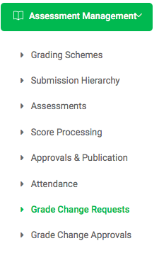 Grade Change Requests – OSIS