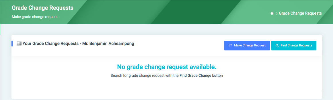 Grade Change Requests – OSIS