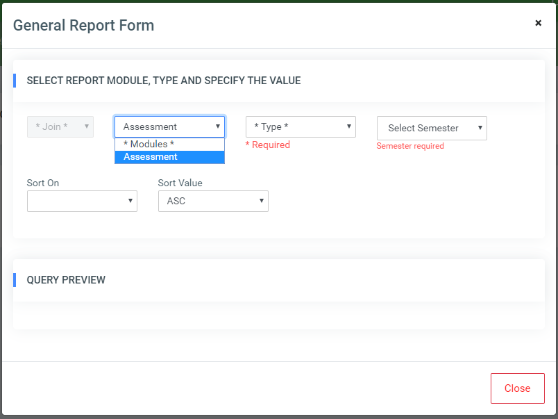 Assessment Module Reports – OSIS