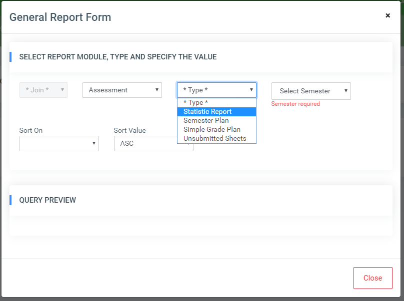 Assessment Module Reports – OSIS