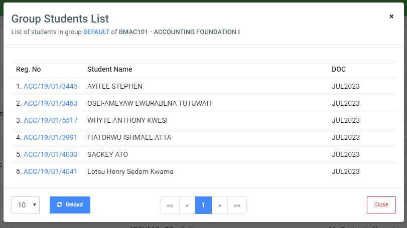 Assessment Module Reports – OSIS