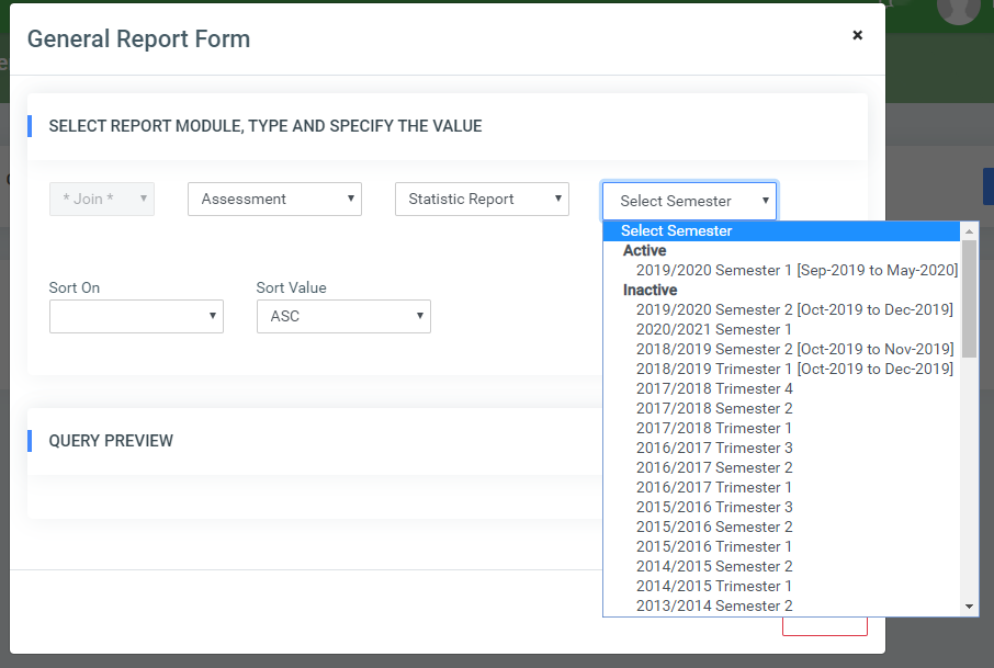 Assessment Module Reports – OSIS