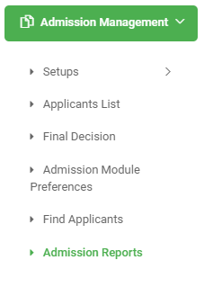 Admission Reports – OSIS