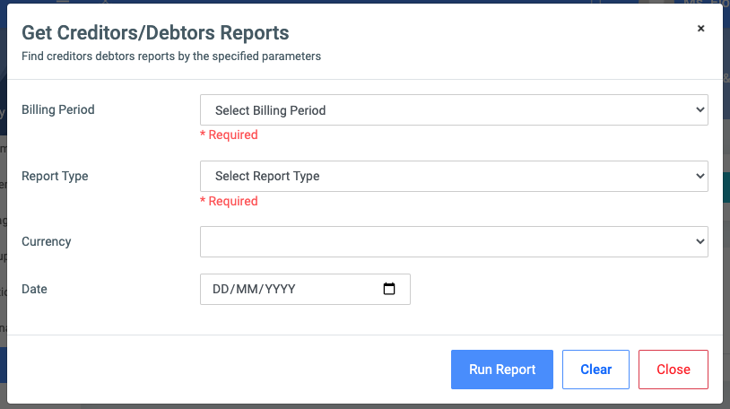 Creditors & Debtors Reports: – OSIS