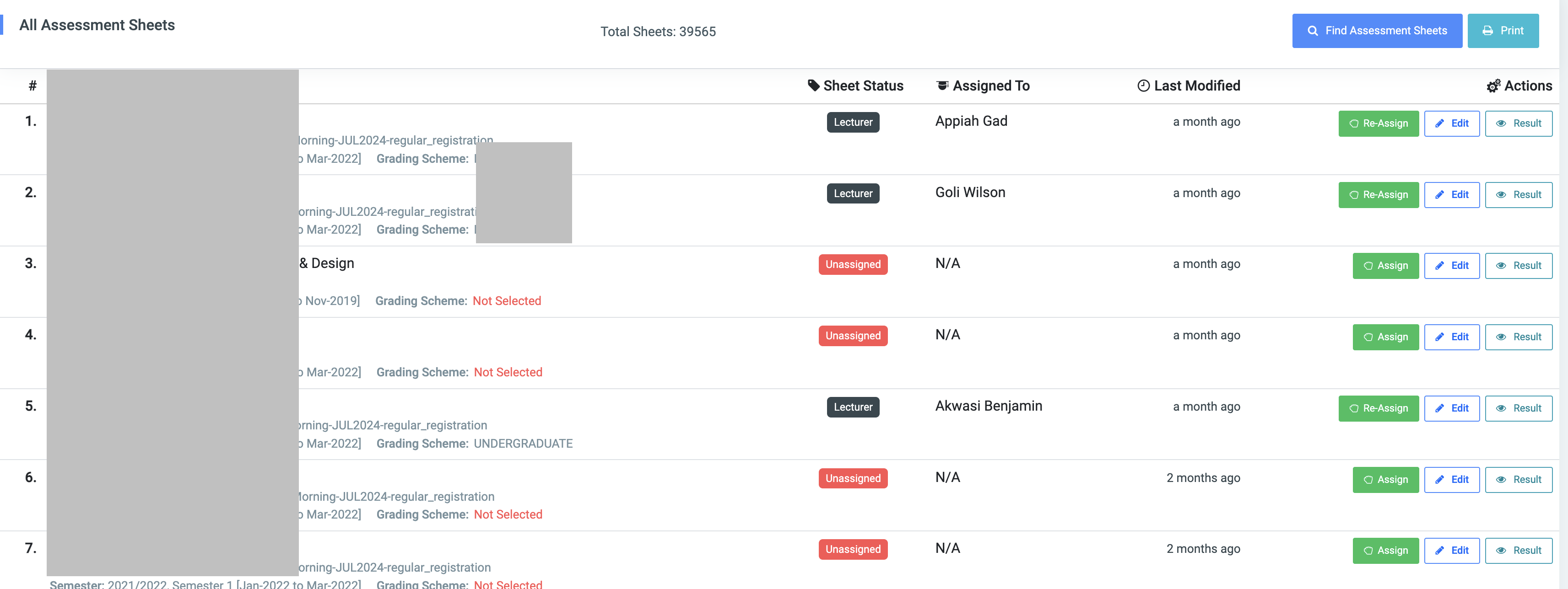 Assessments – OSIS