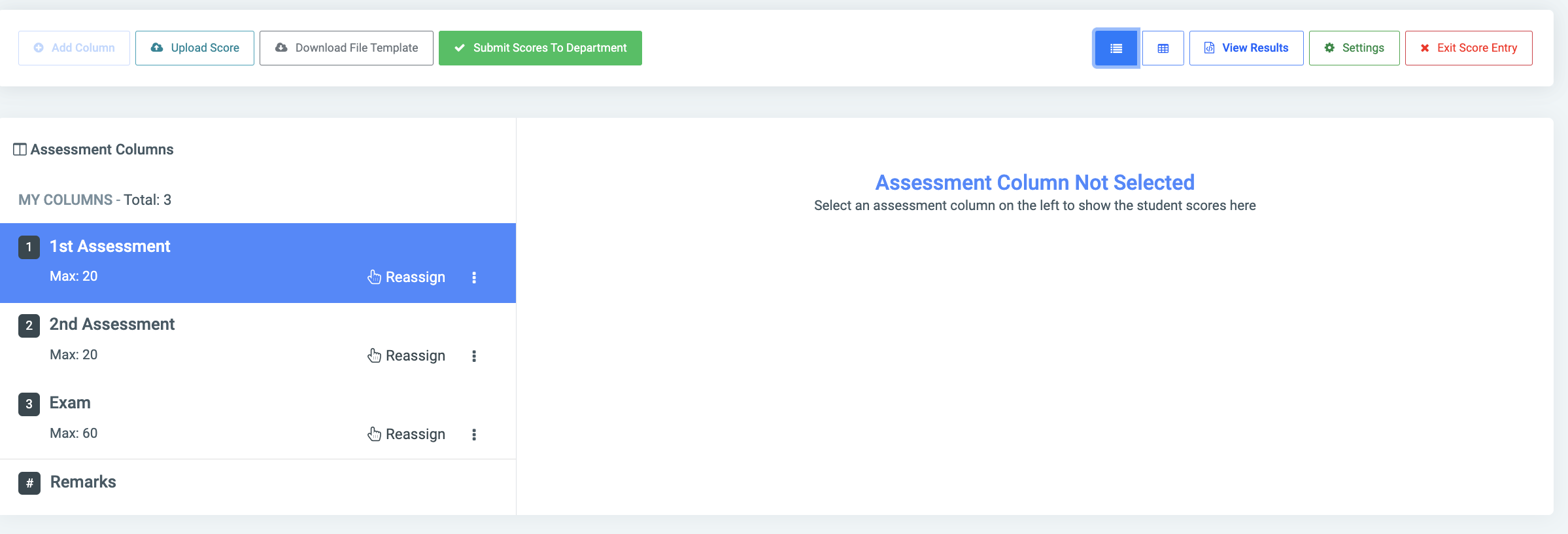 Score Processing – OSIS