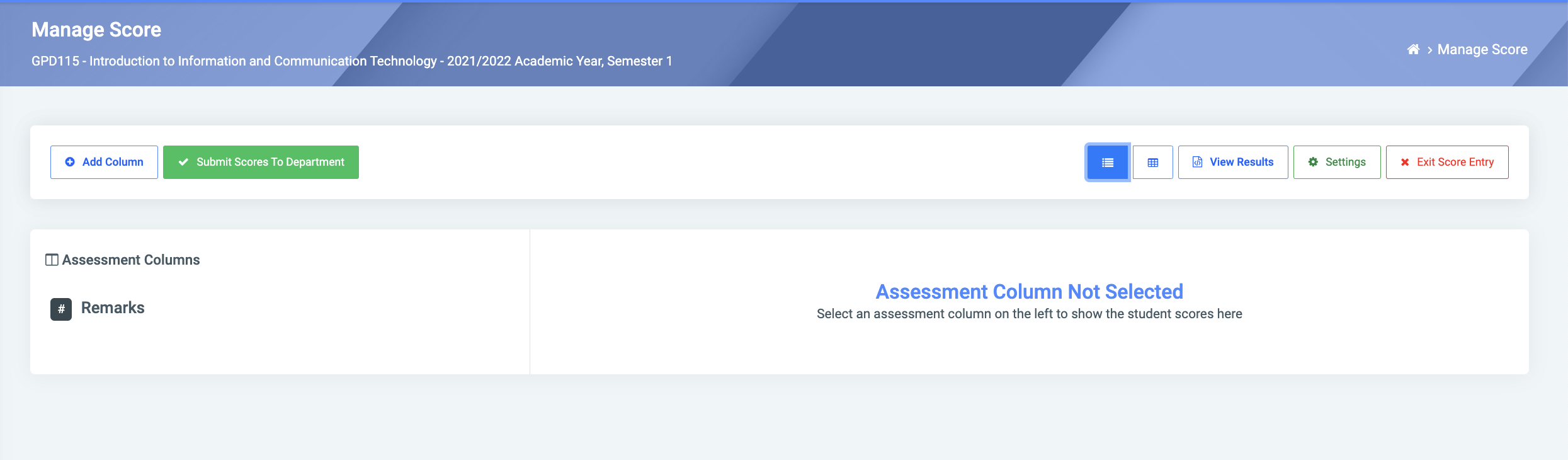Score Processing – OSIS