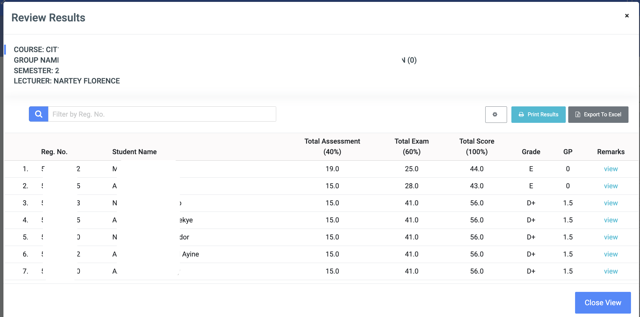 Score Processing – OSIS