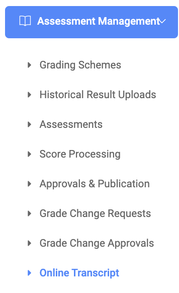 Online Transcript – OSIS