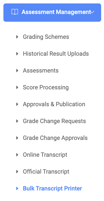 Bulk Transcript Printer – OSIS