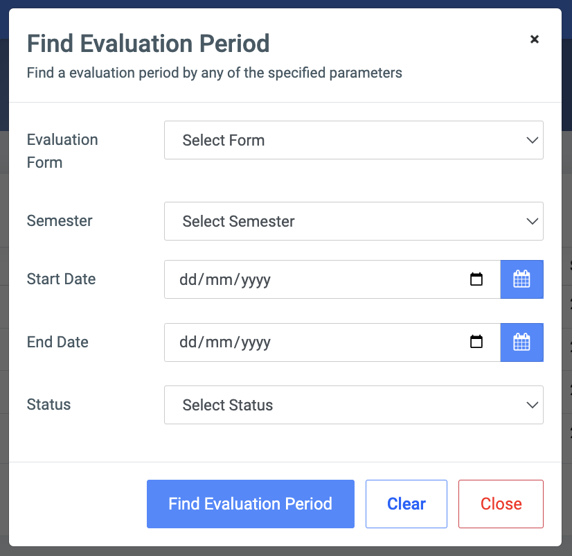 Evaluation Periods – OSIS